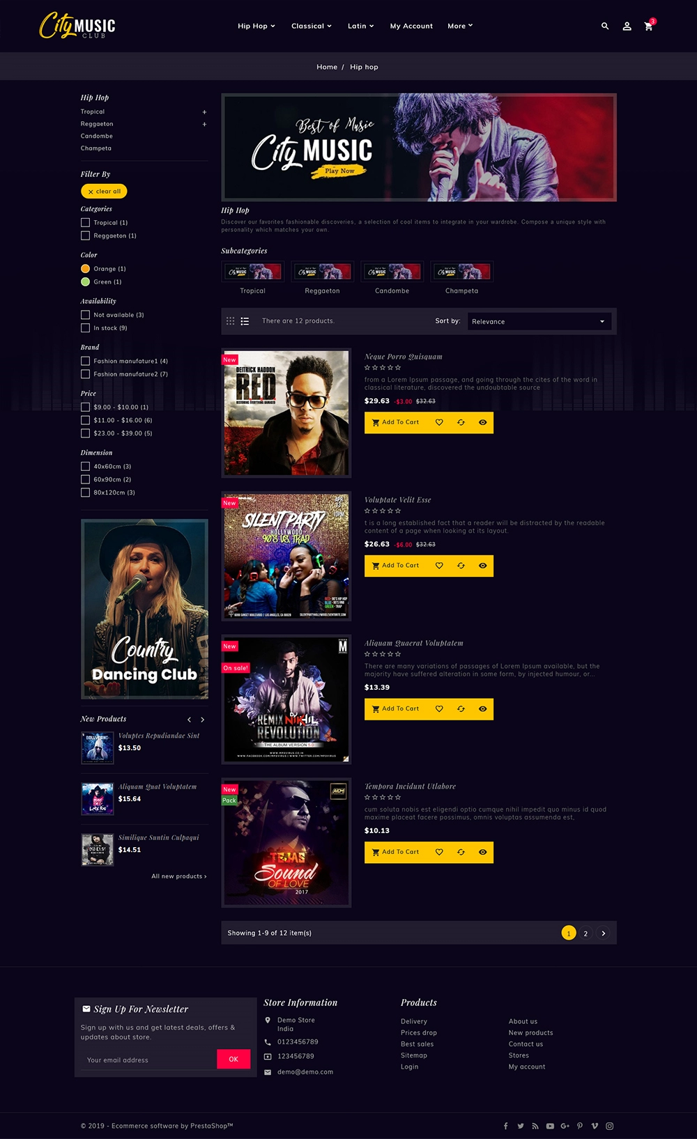 City Music - Instrument & Club - Prestashop Responsive Theme