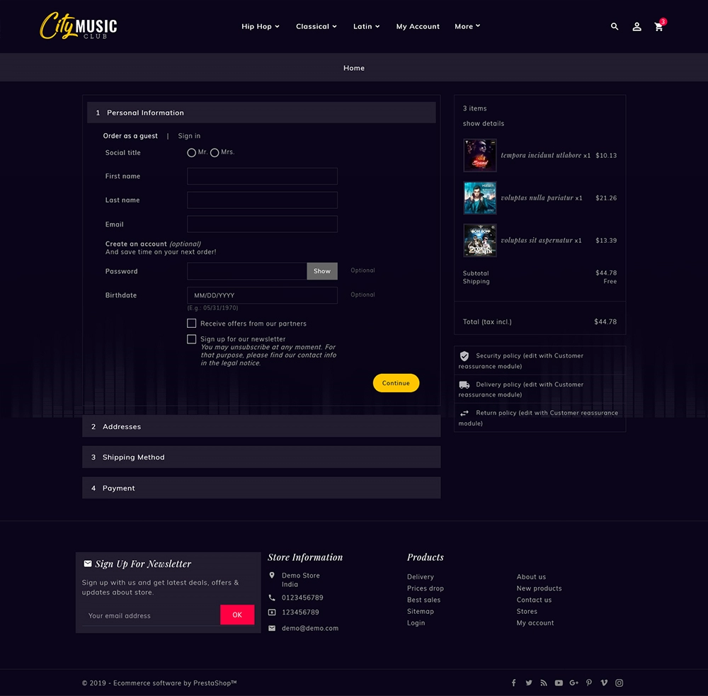 City Music - Instrument & Club - Prestashop Responsive Theme