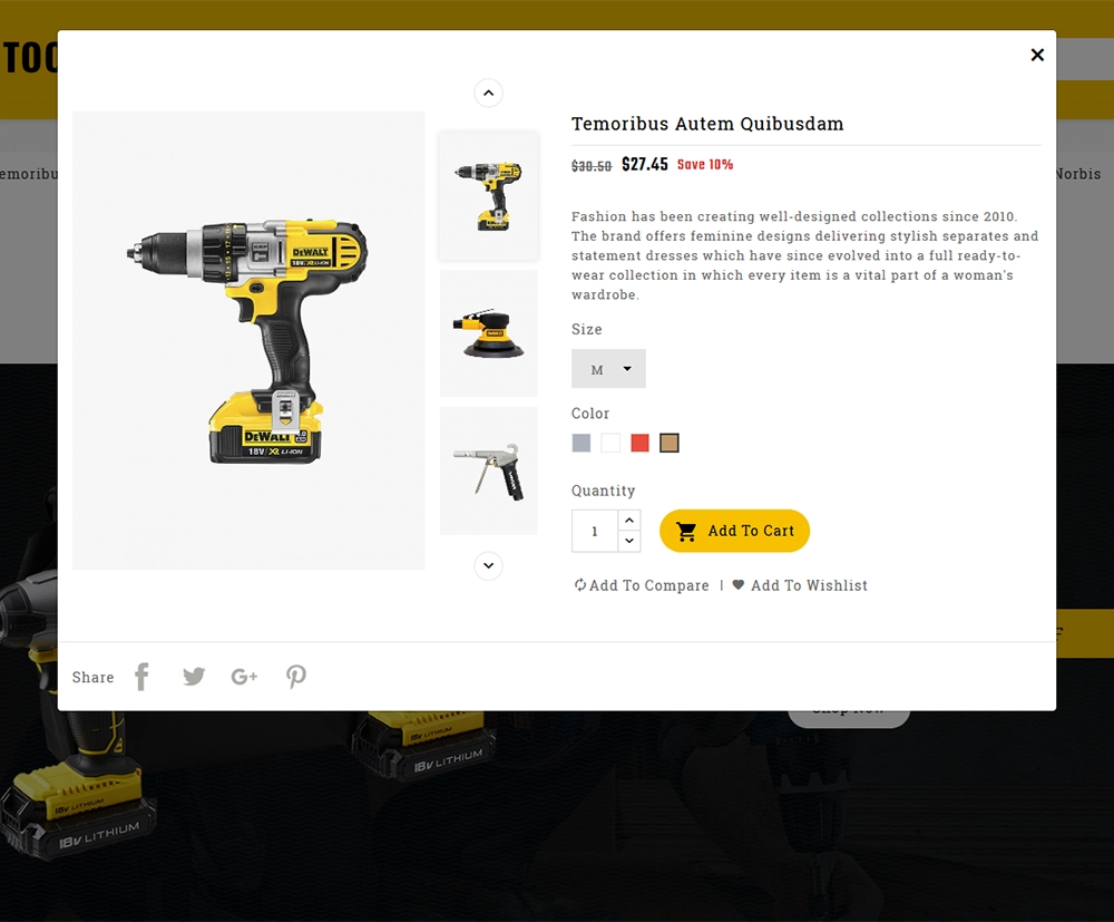 Hand Tools & Power Equipment - Prestashop Responsive Theme