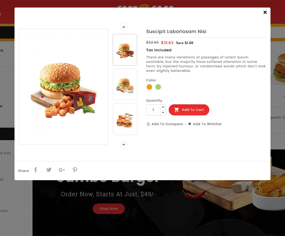 Fast Food & Drinks Corner – Prestashop Responsive Theme