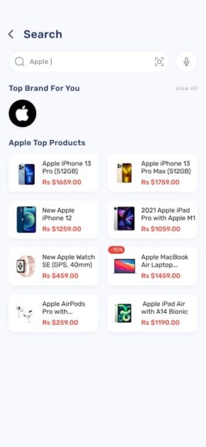Warehouse Electronics ECommerce App Figma & AdobeXd Template