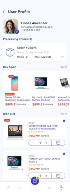 Warehouse Electronics ECommerce App Figma & AdobeXd Template