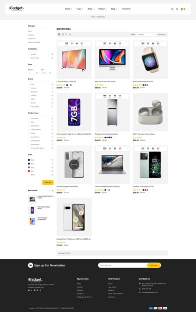 IGadget - Electronics Gadgets & Speakers - Shopify Theme