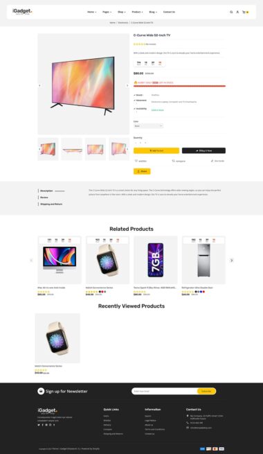 IGadget - Electronics Gadgets & Speakers - Shopify Theme